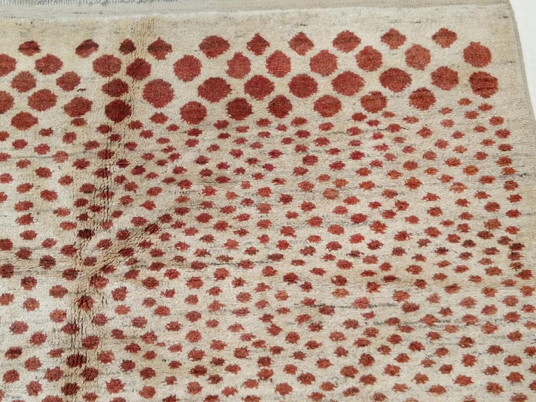 Vintage Square Rug with Leopard Pelt Design For Sale at 1stDibs