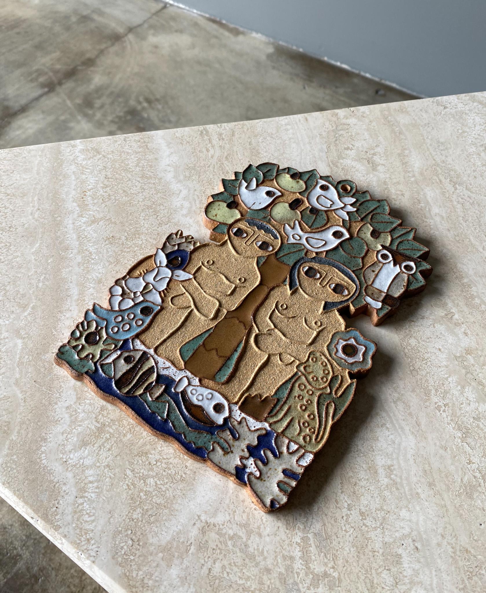 Vintage St. Andrews Abbey Ceramic Wall Relief For Sale at 1stDibs