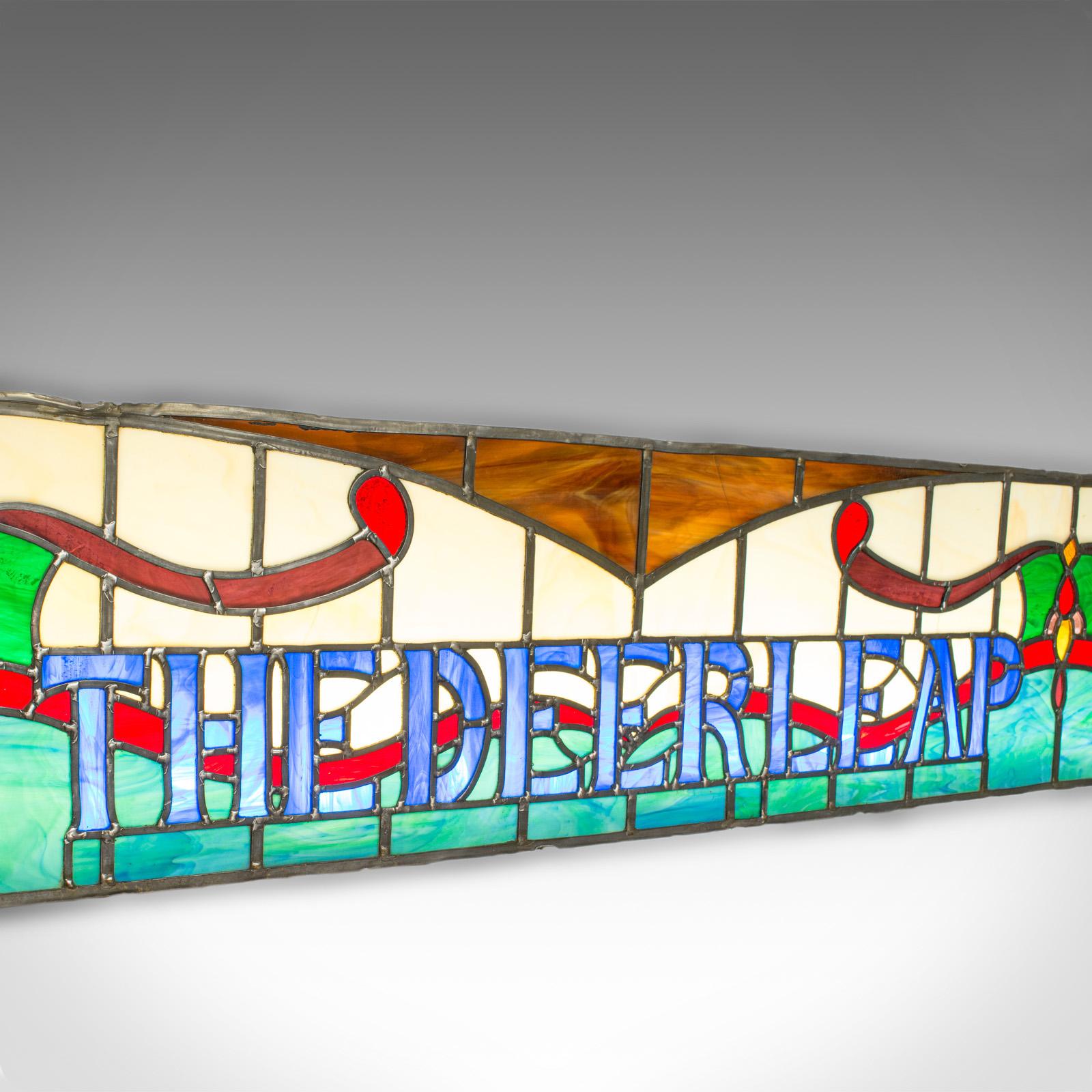 Vintage Stained Glass Window, English, Lead, Pub, Panel, Art Deco, 20th ...