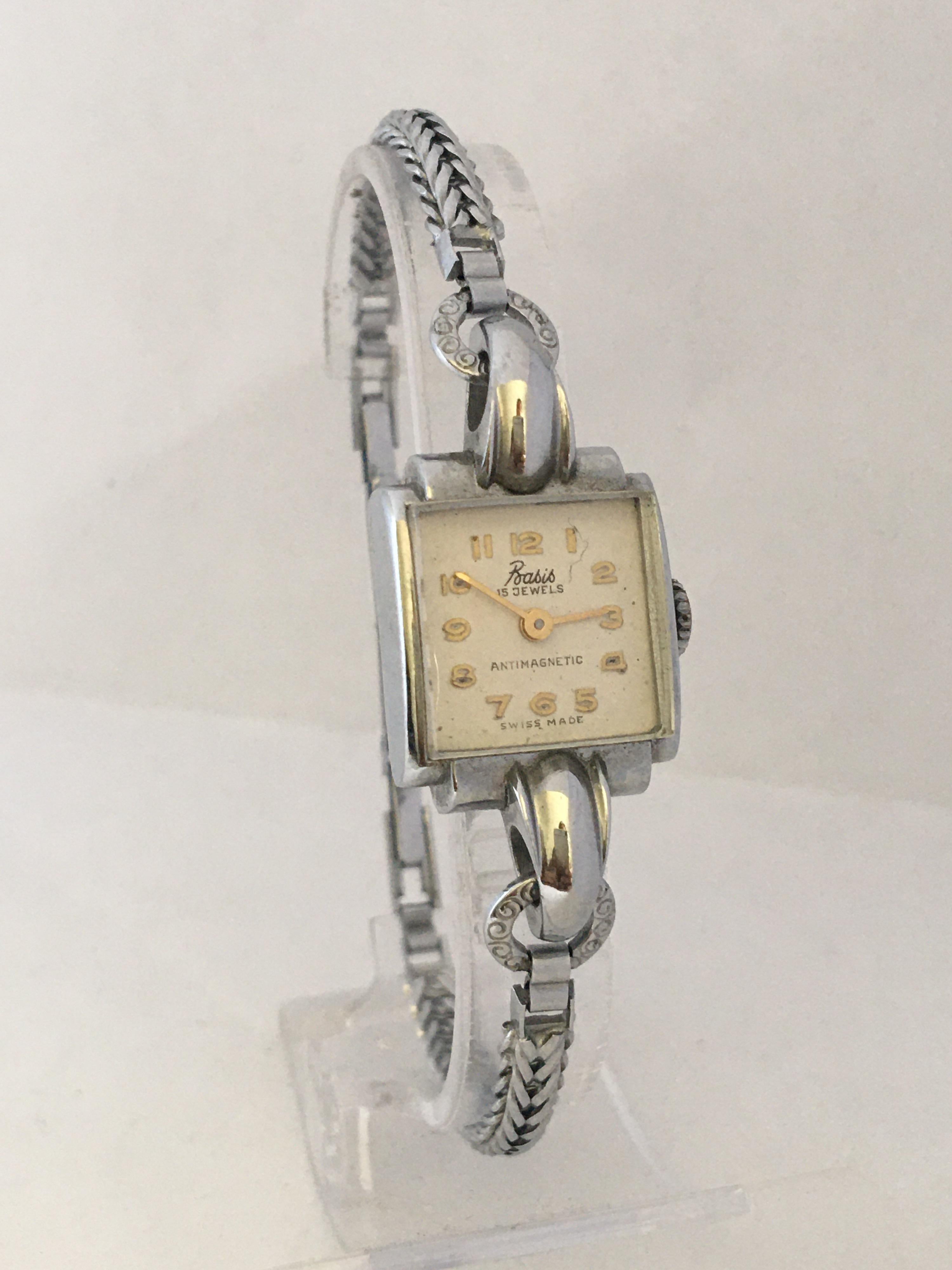 Vintage Stainless Steel Back Ladies Mechanical Watch For Sale at ...
