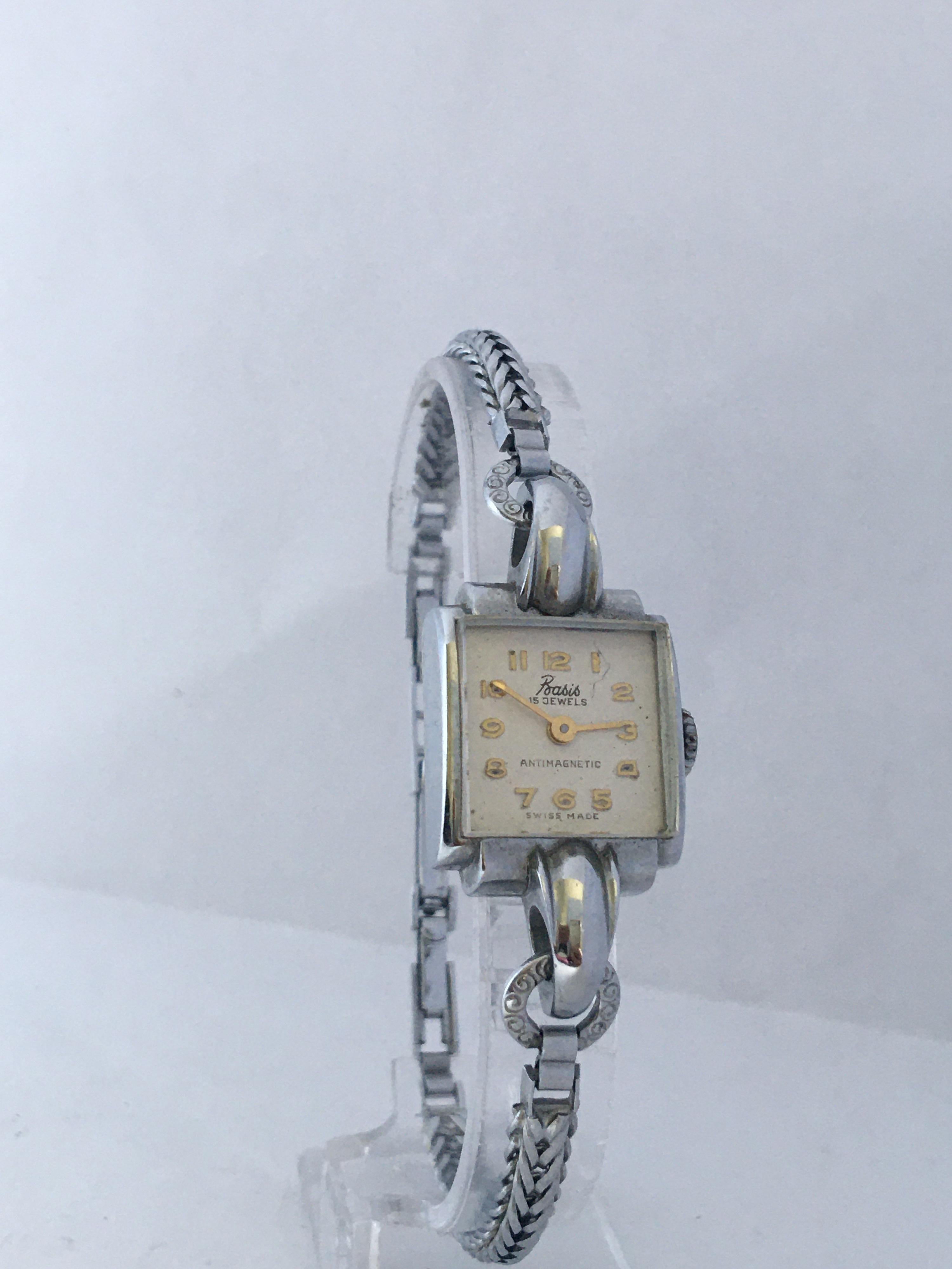 Vintage Stainless Steel Back Ladies Mechanical Watch For Sale at ...