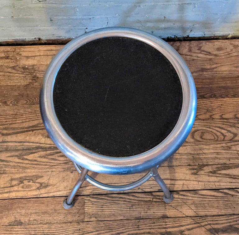 Vintage Stainless Steel Medical Stool For Sale at 1stDibs