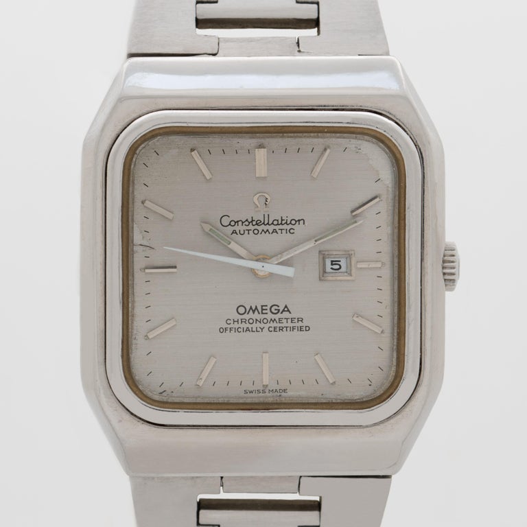 Vintage Stainless Steel Omega Constellation c.1970s For Sale at 1stDibs