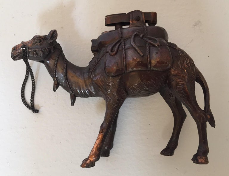 Vintage Standing Camel Sculpture Table lighter at 1stDibs | brass camel ...