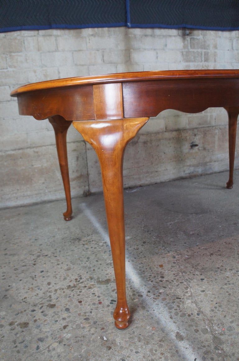 queen anne extendable dining table