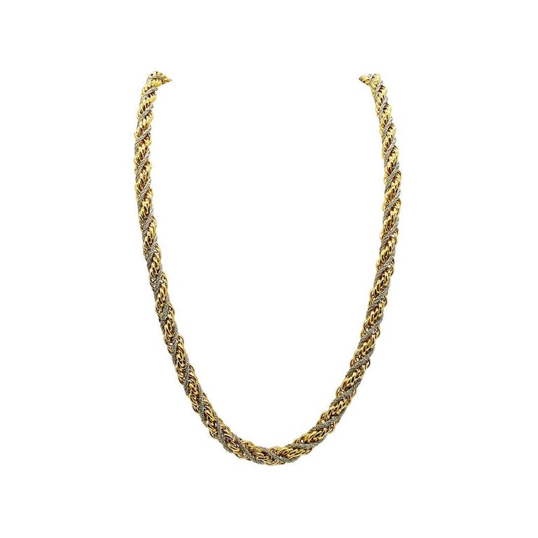 Vintage Statement Two Tone Rope Chain 1990s For Sale at 1stDibs
