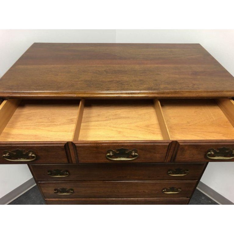 STATTON Solid Cherry Chippendale Style Chest of Drawers For Sale at 1stDibs