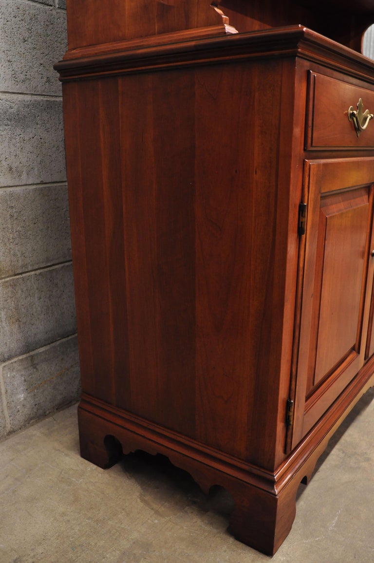 Vintage Statton Trutype Cherry 2-Piece Step Back Hutch Cupboard Cabinet ...