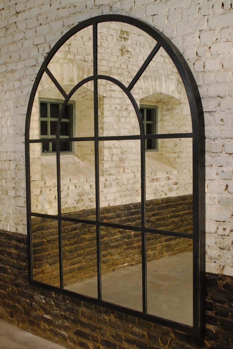 Vintage Steel Window Frame as Multipane Mirror at 1stDibs