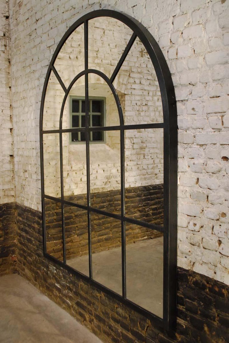Vintage Steel Window Frame as Multipane Mirror at 1stDibs