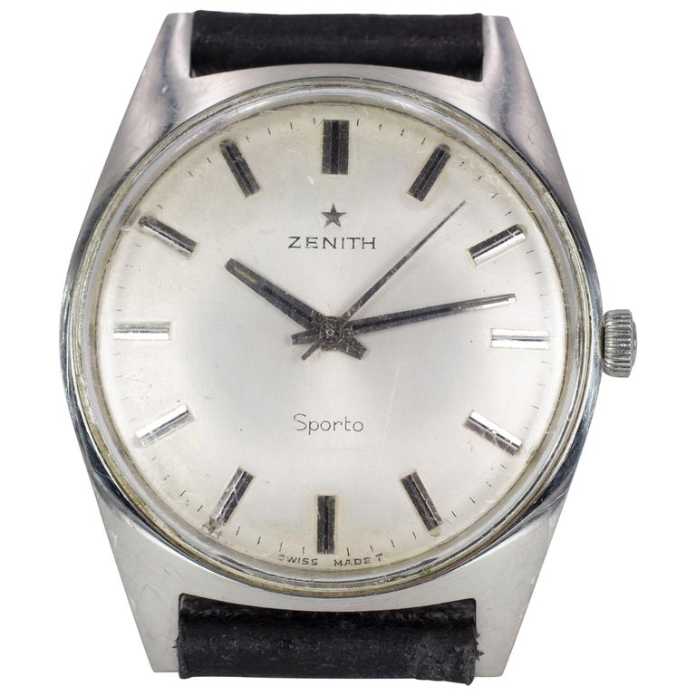 Vintage Steel Zenith Sporto Wristwatch, 1960s at 1stDibs | zenith ...