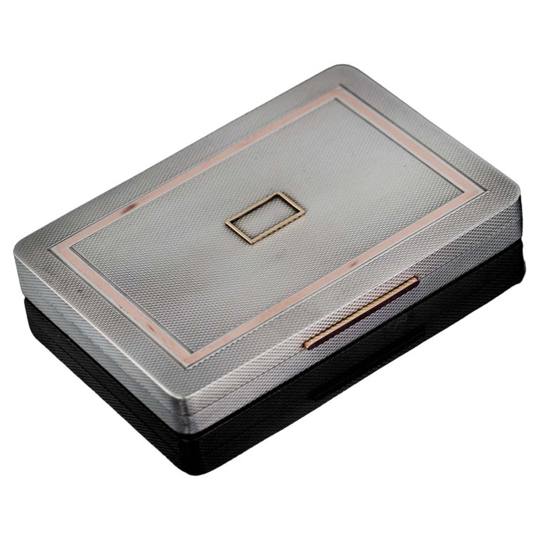 Vintage Sterling Silver Card Case For Sale at 1stDibs