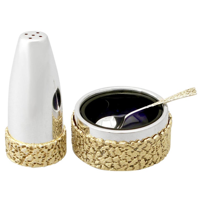 Vintage Sterling Silver Condiment Set For Sale at 1stDibs