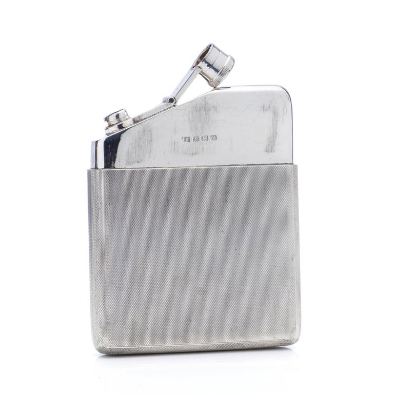 Vintage sterling silver flask, Birmingham, 1948 For Sale at 1stDibs