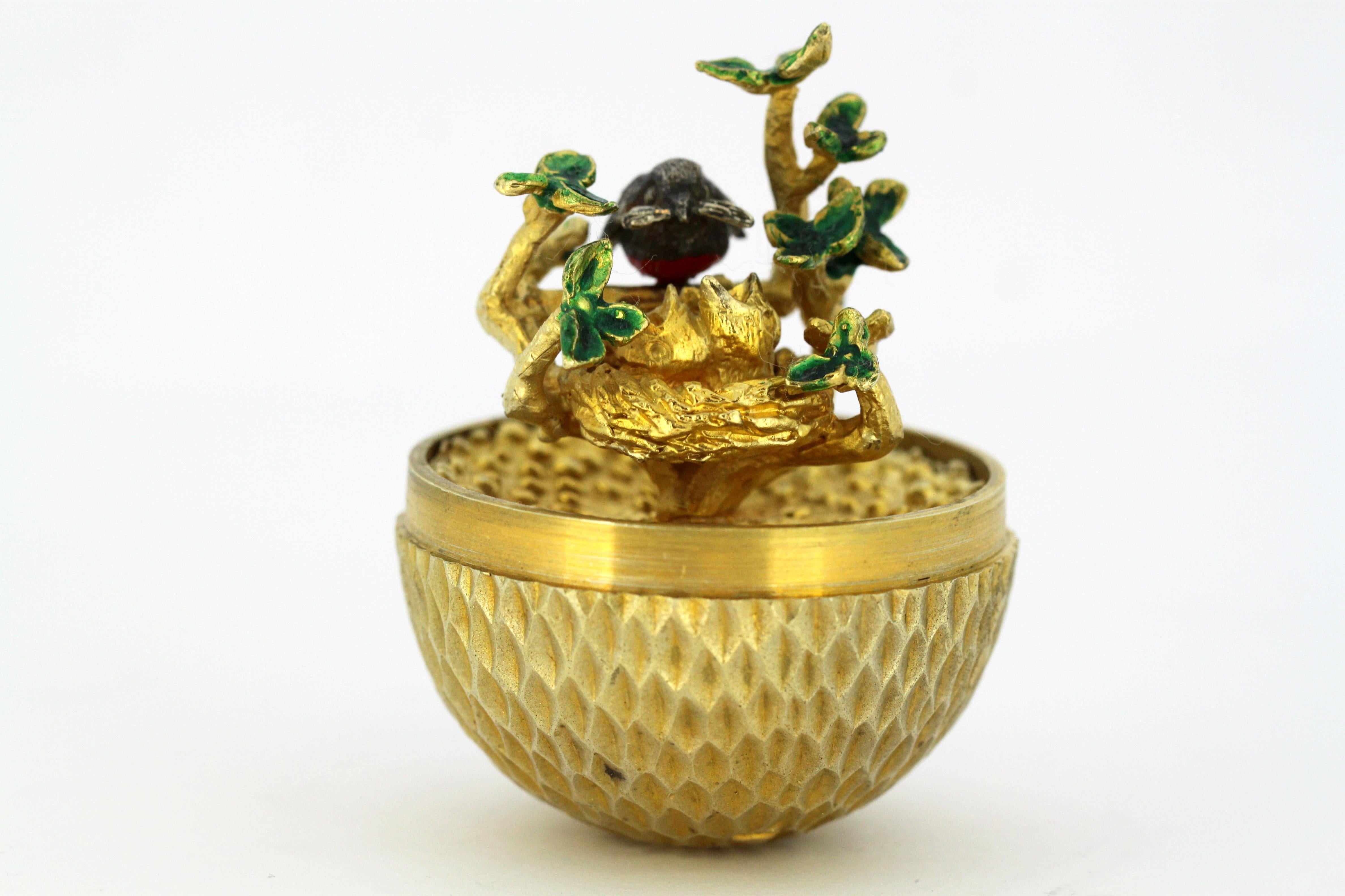 Vintage Sterling Silver Gilded Surprise Egg, by Stuart Devlin, London ...