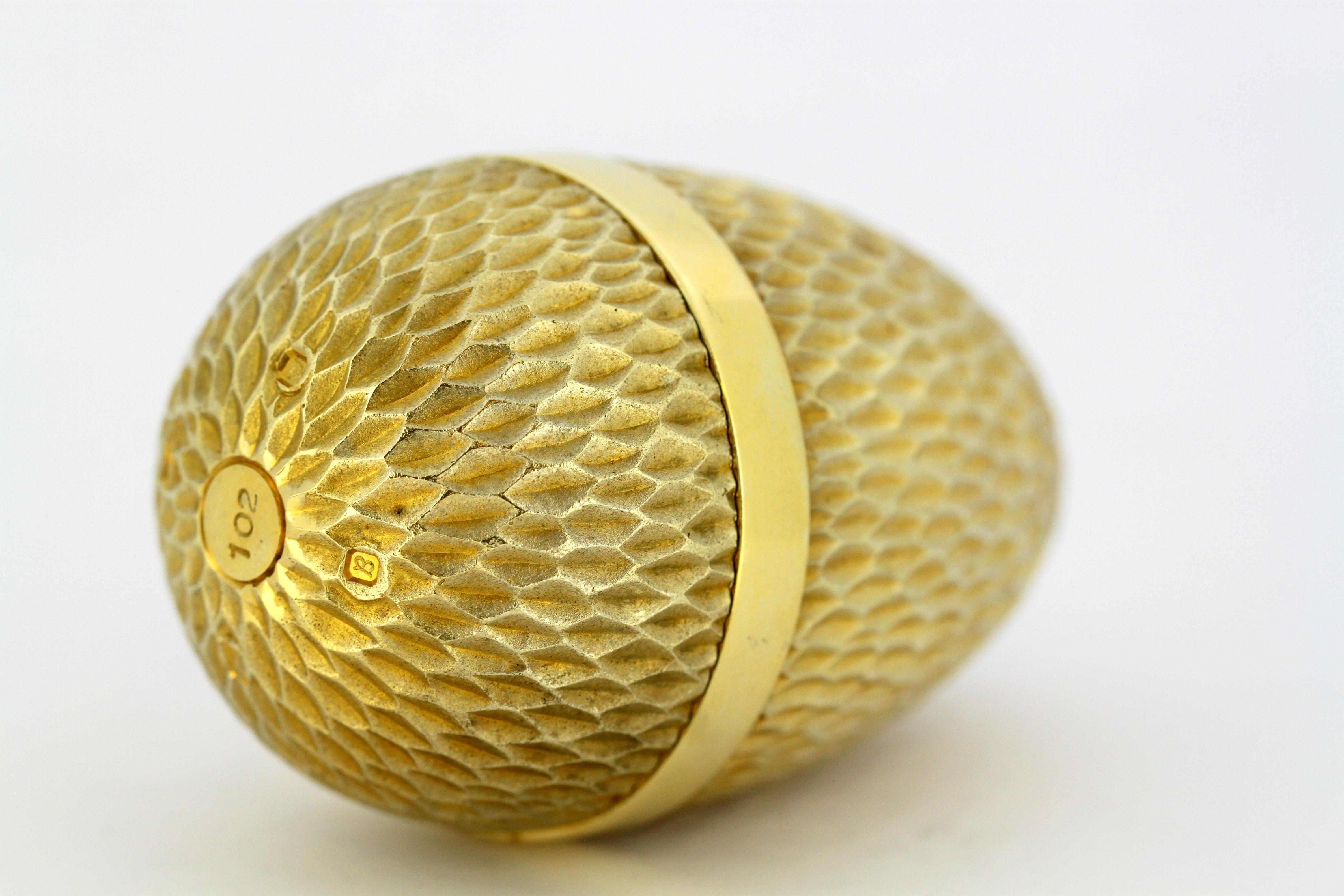 Vintage Sterling Silver Gilded Surprise Egg, by Stuart Devlin, London ...