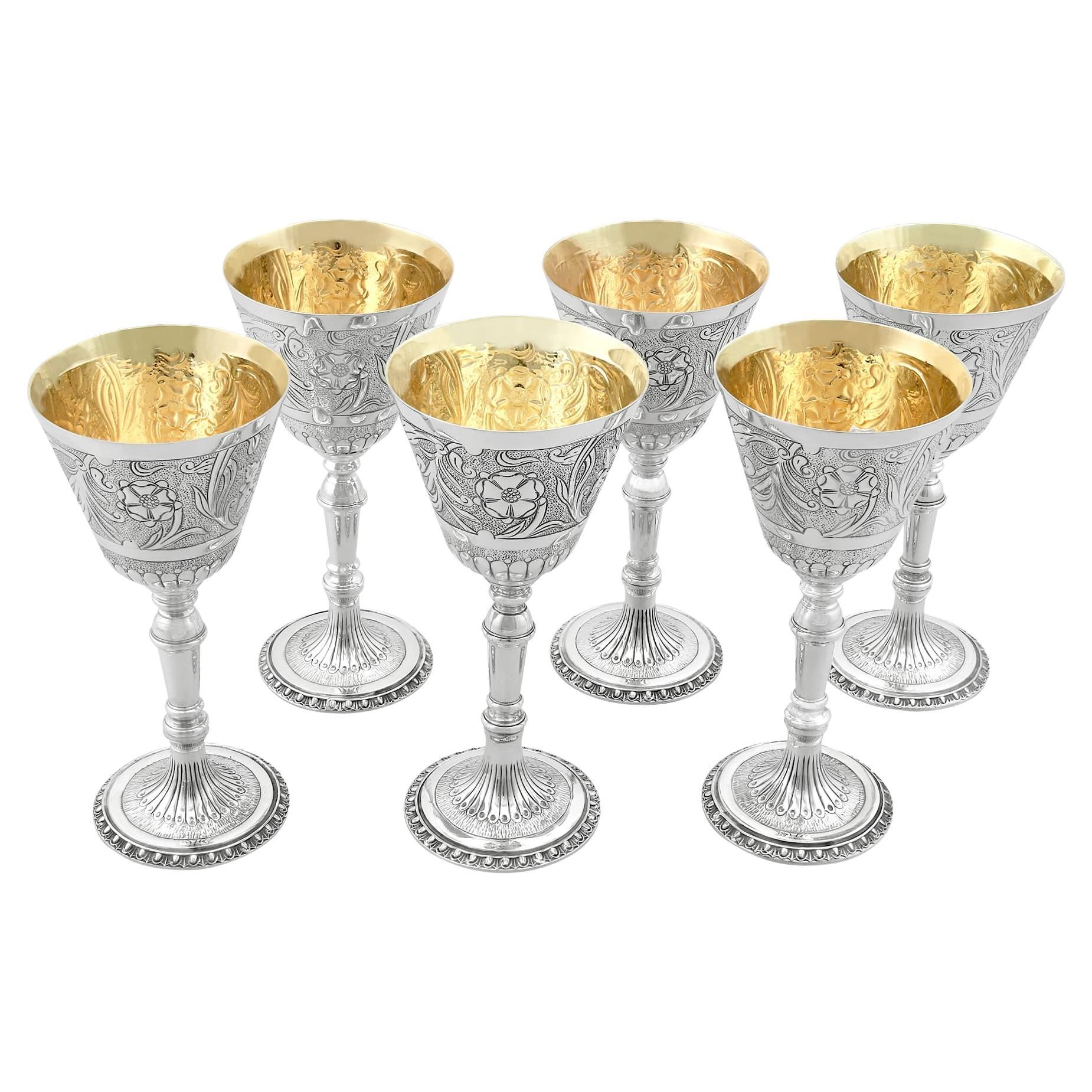 Vintage Sterling Silver Goblets (1969) For Sale at 1stDibs