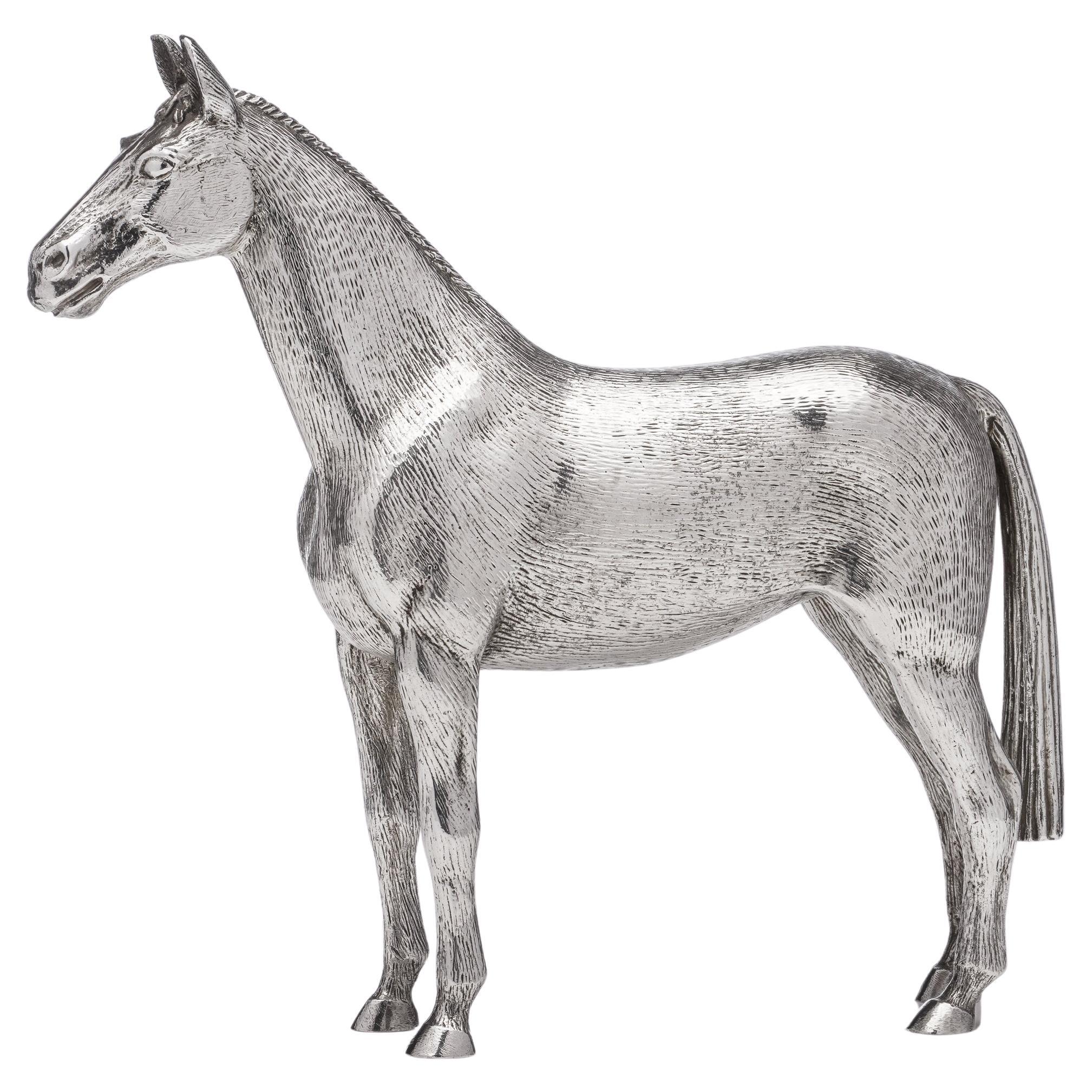 Vintage Sterling Silver Horse Figurine For Sale at 1stDibs