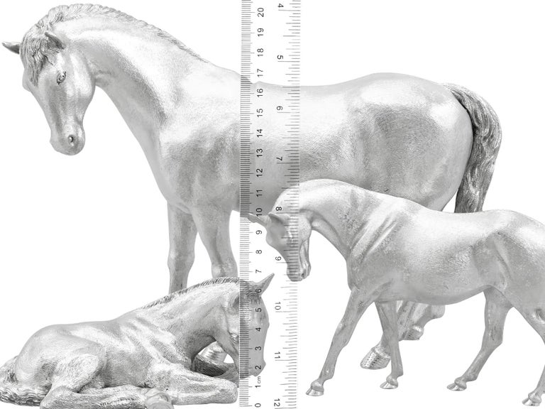 Vintage Sterling Silver Horse Ornaments For Sale at 1stDibs