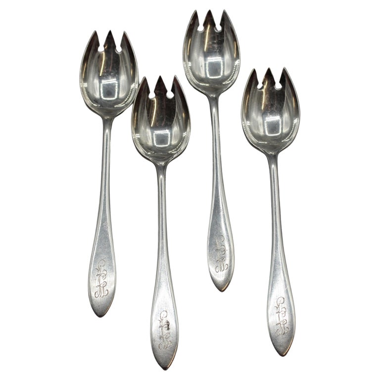 Vintage Sterling Silver Ice Cream Forks For Sale at 1stDibs