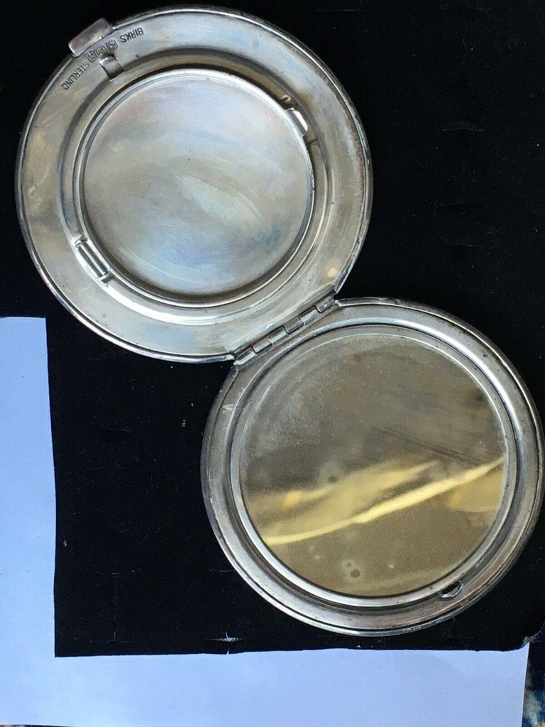 Vintage Sterling Silver Powder Compact Birks For Sale at 1stDibs