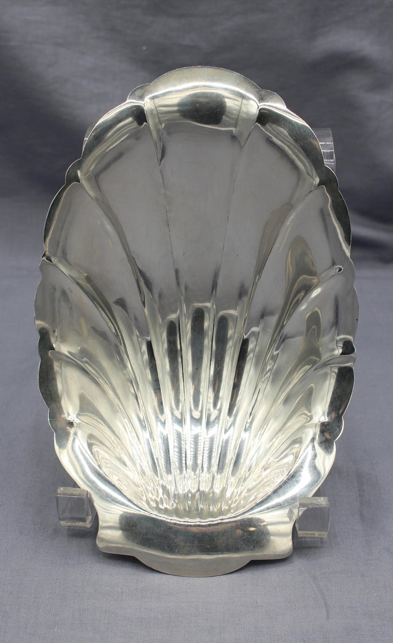 Vintage Sterling Silver Scallop Shell Dish For Sale at 1stDibs