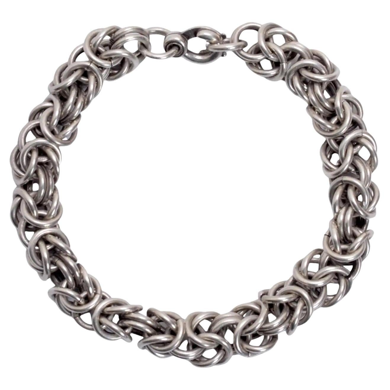 SS Flat Square Link Bracelet For Sale at 1stDibs | flat square link ...