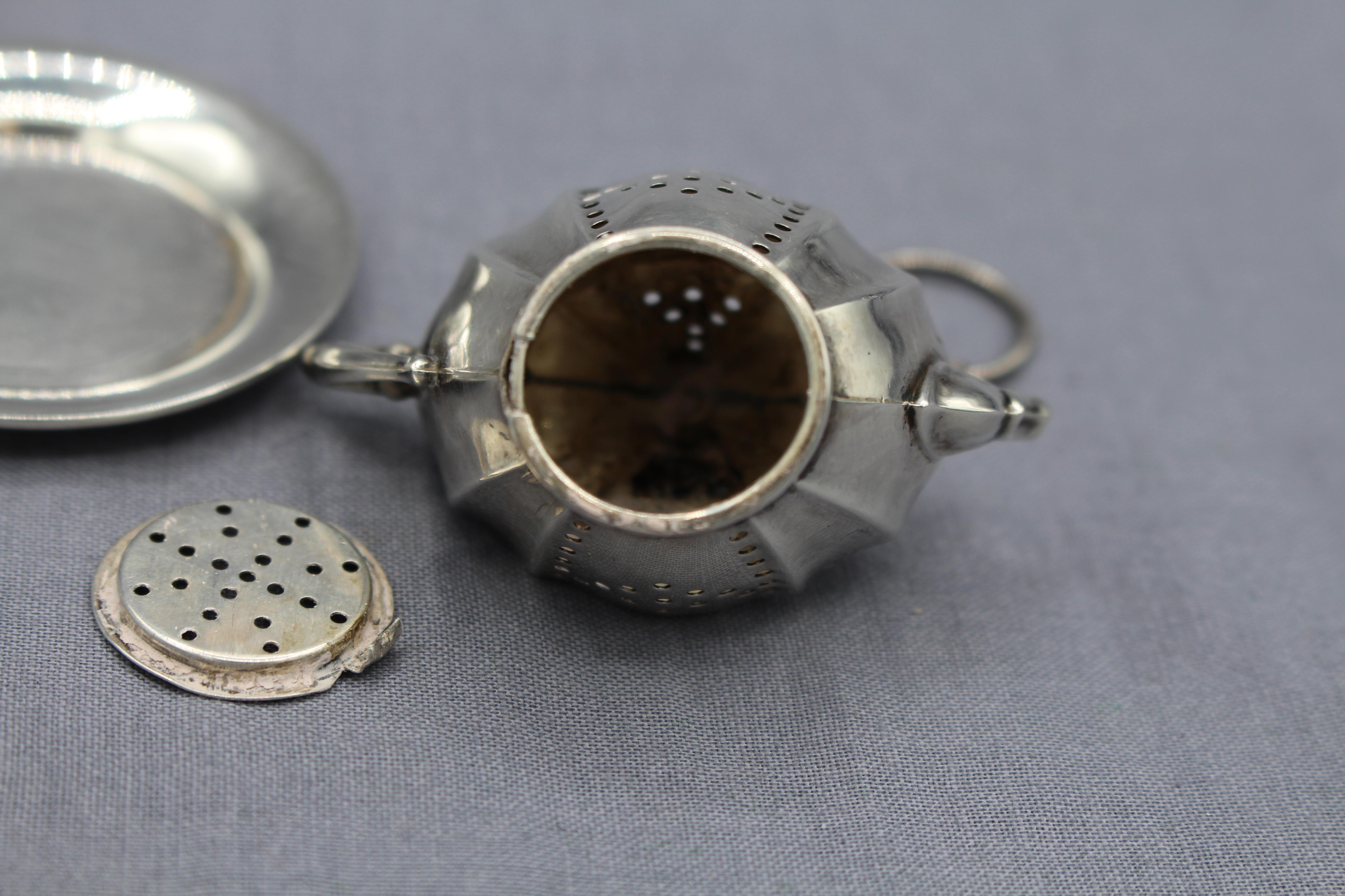 Vintage Sterling Silver Tea Pot Tea Infuser and Stand at 1stDibs | sona ...