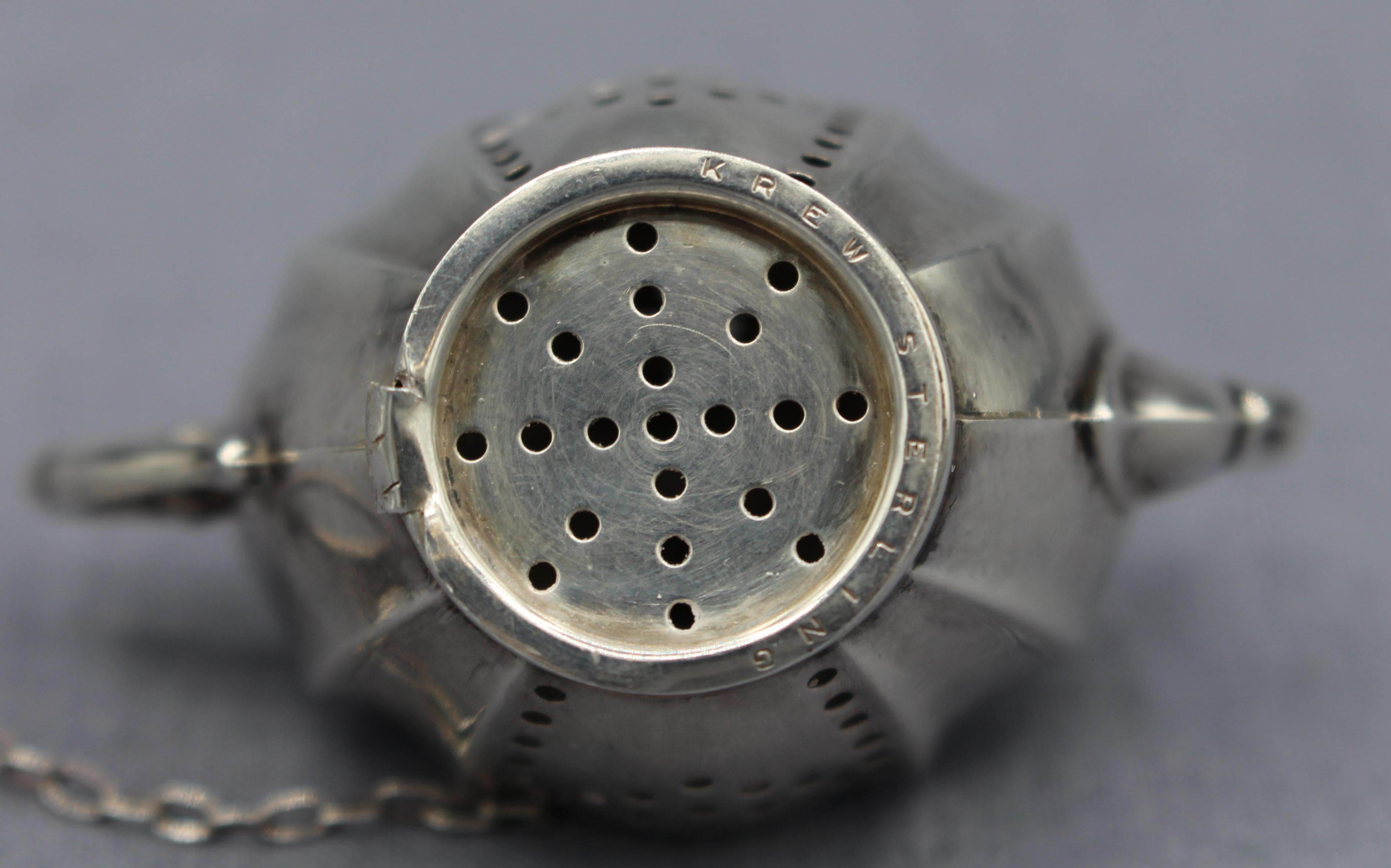 Vintage Sterling Silver Tea Pot Tea Infuser and Stand at 1stDibs | sona ...