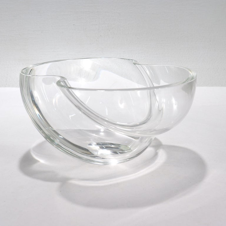Vintage Steuben Glassworks Art Glass Nimbus Bowl, 1980s For Sale at 1stDibs