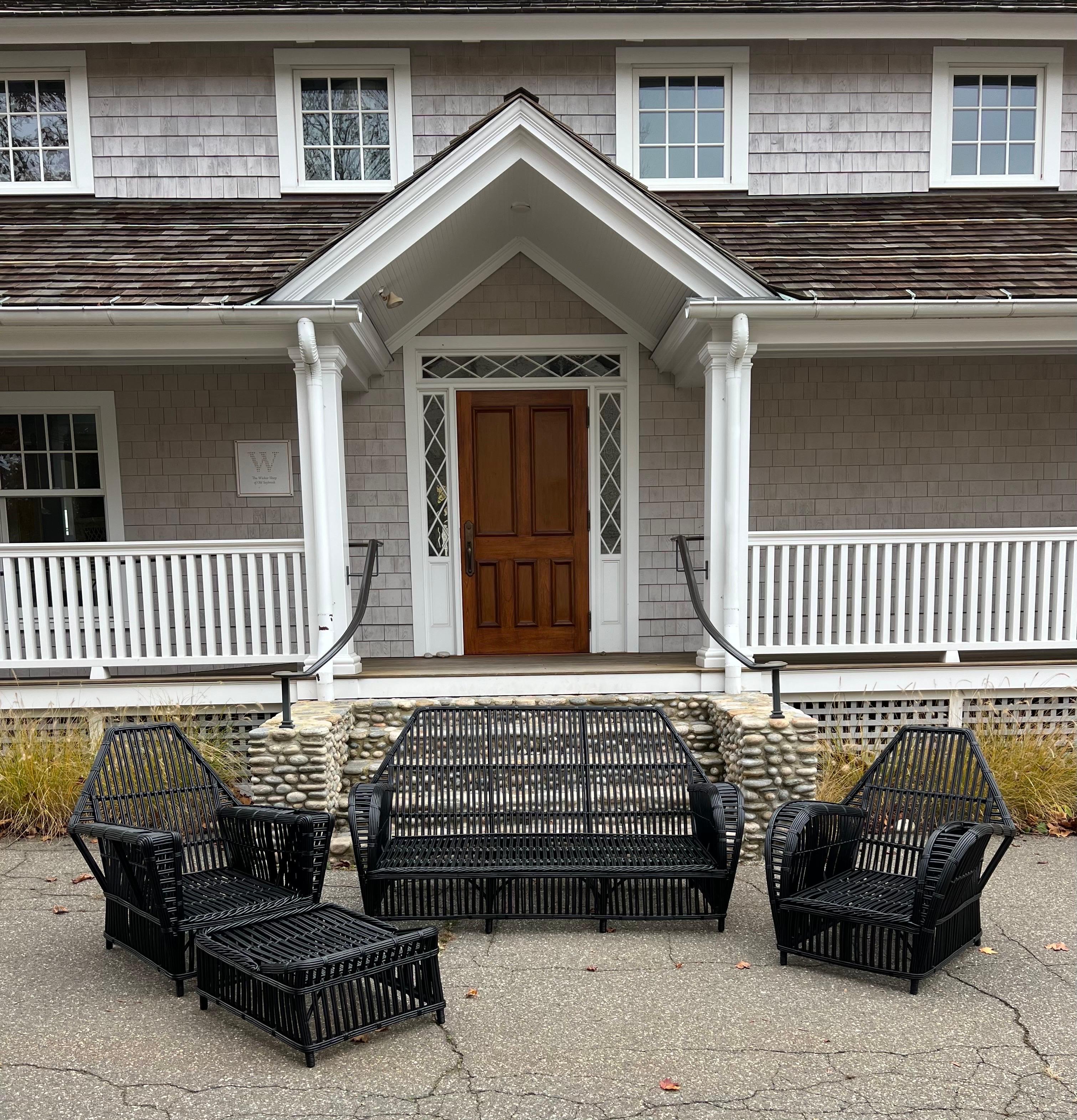 Vintage Stick Rattan Set For Sale at 1stDibs