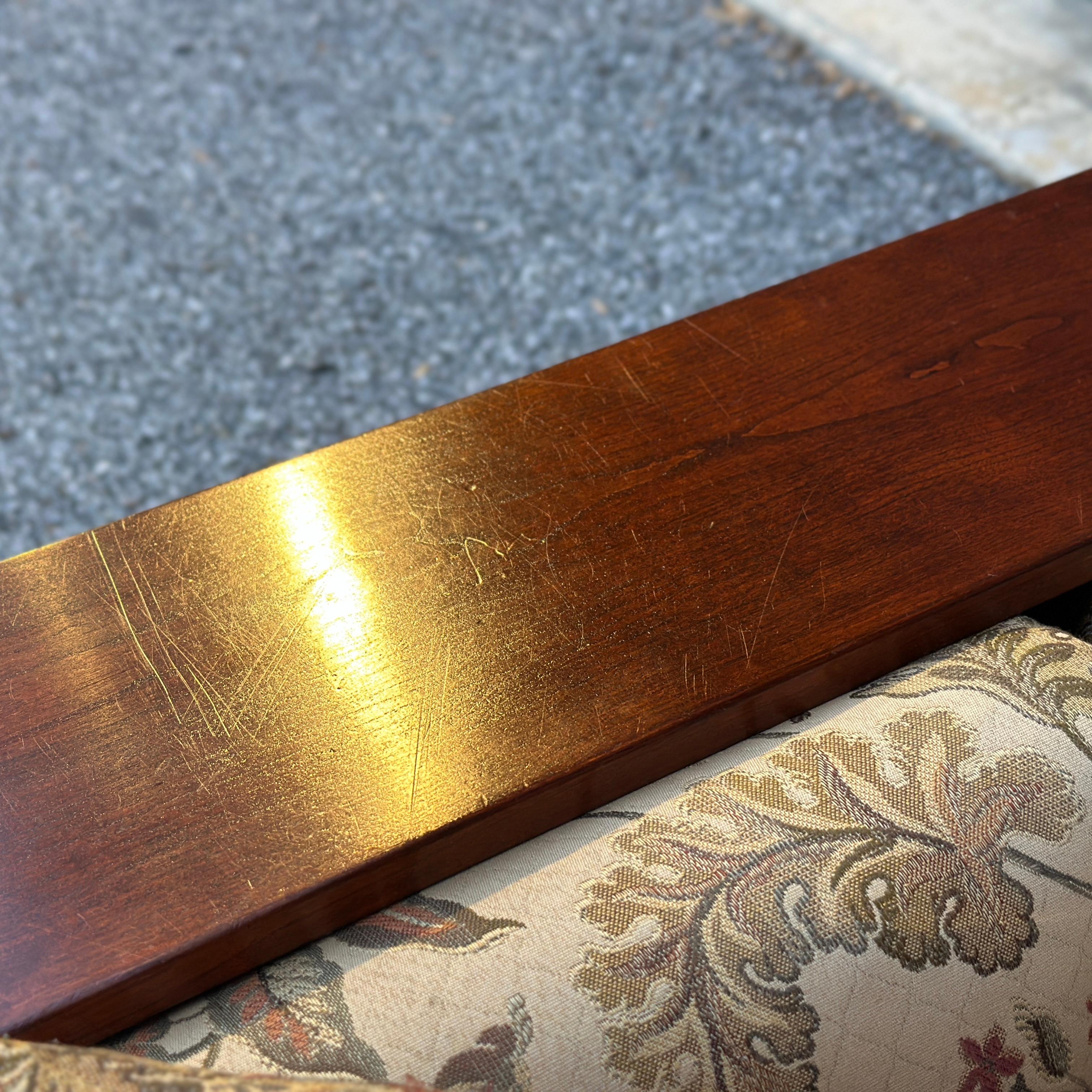 Vintage Stickley Prairie Settle Solid Cherry Framed Sofa or Settee For ...