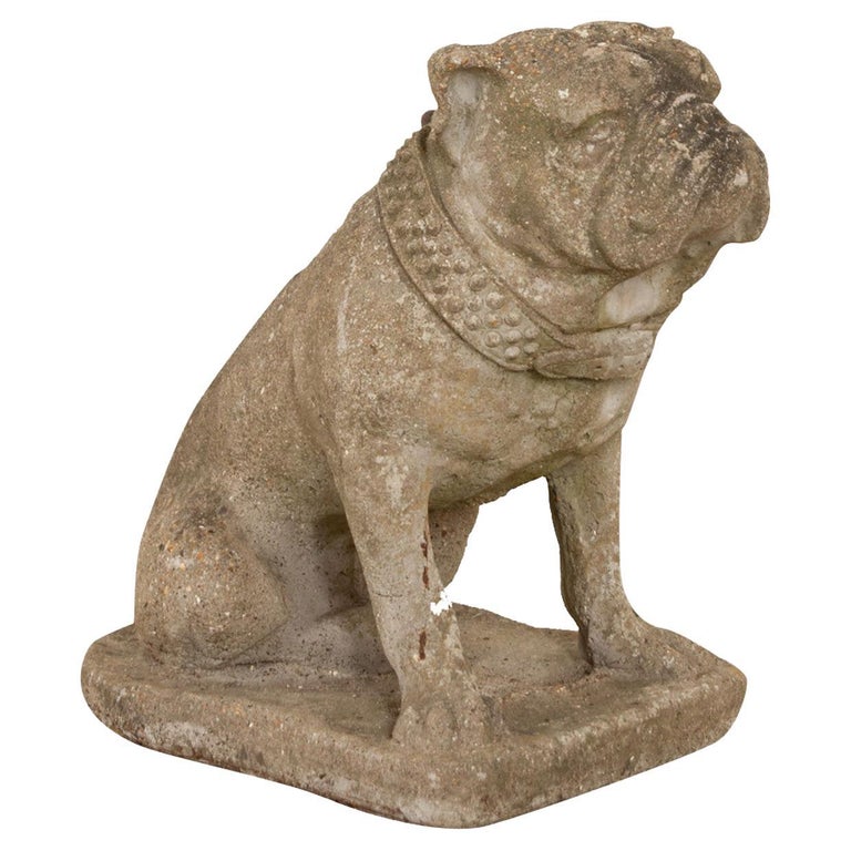 Vintage Stone English Bulldog For Sale at 1stDibs