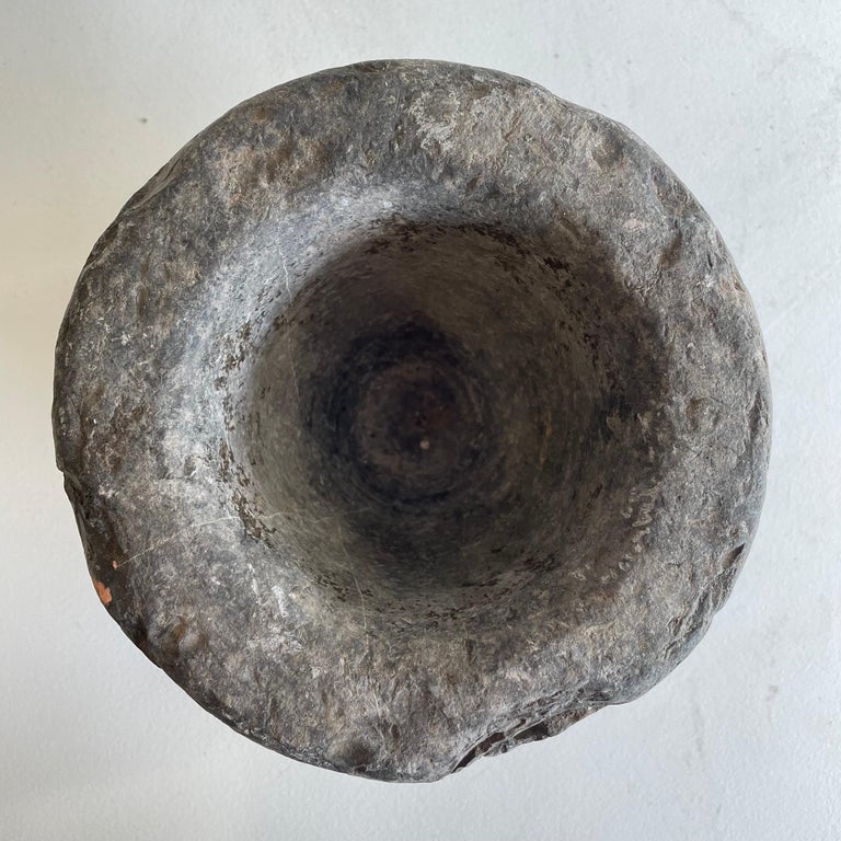 Vintage Stone Mortar Bowl For Sale at 1stDibs