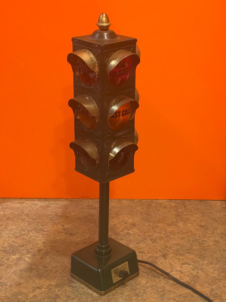 Vintage Stop Light / Traffic Signal Bar Lamp by B&B at 1stDibs