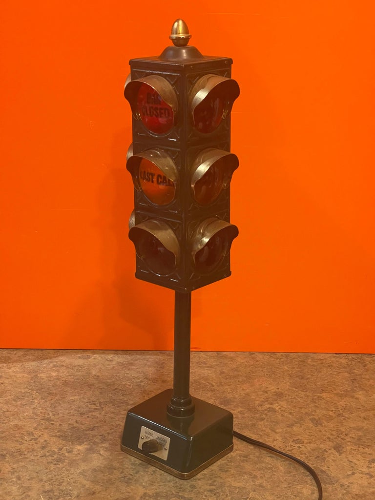 Vintage Stop Light / Traffic Signal Bar Lamp by B&B at 1stDibs