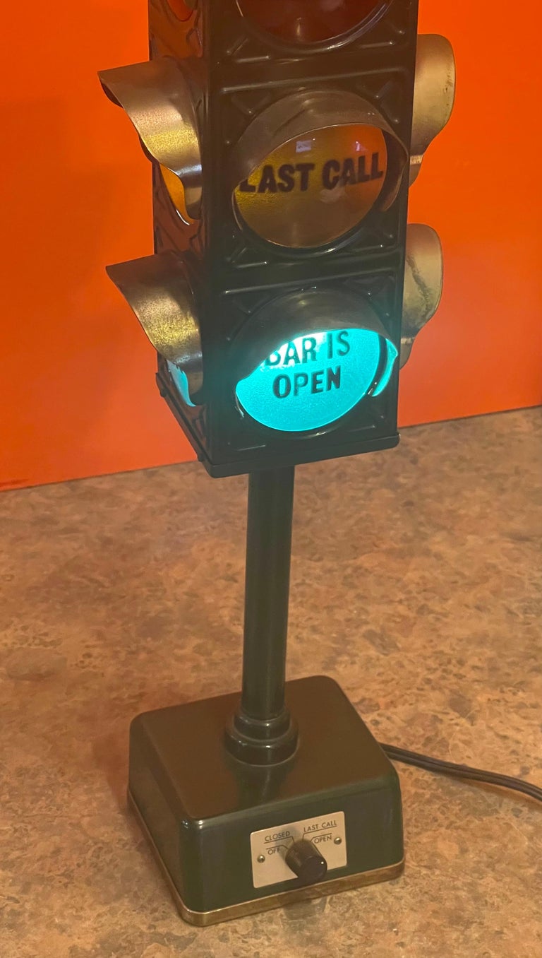 Vintage Stop Light / Traffic Signal Bar Lamp by B&B at 1stDibs