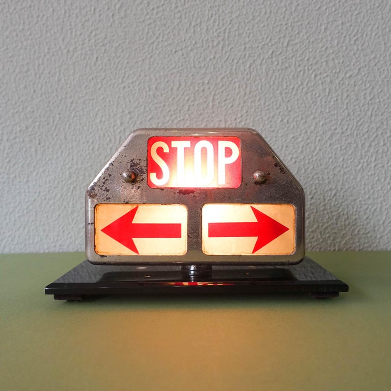 Vintage STOP Sign from Portuguese Taxi, 1970's For Sale at 1stDibs