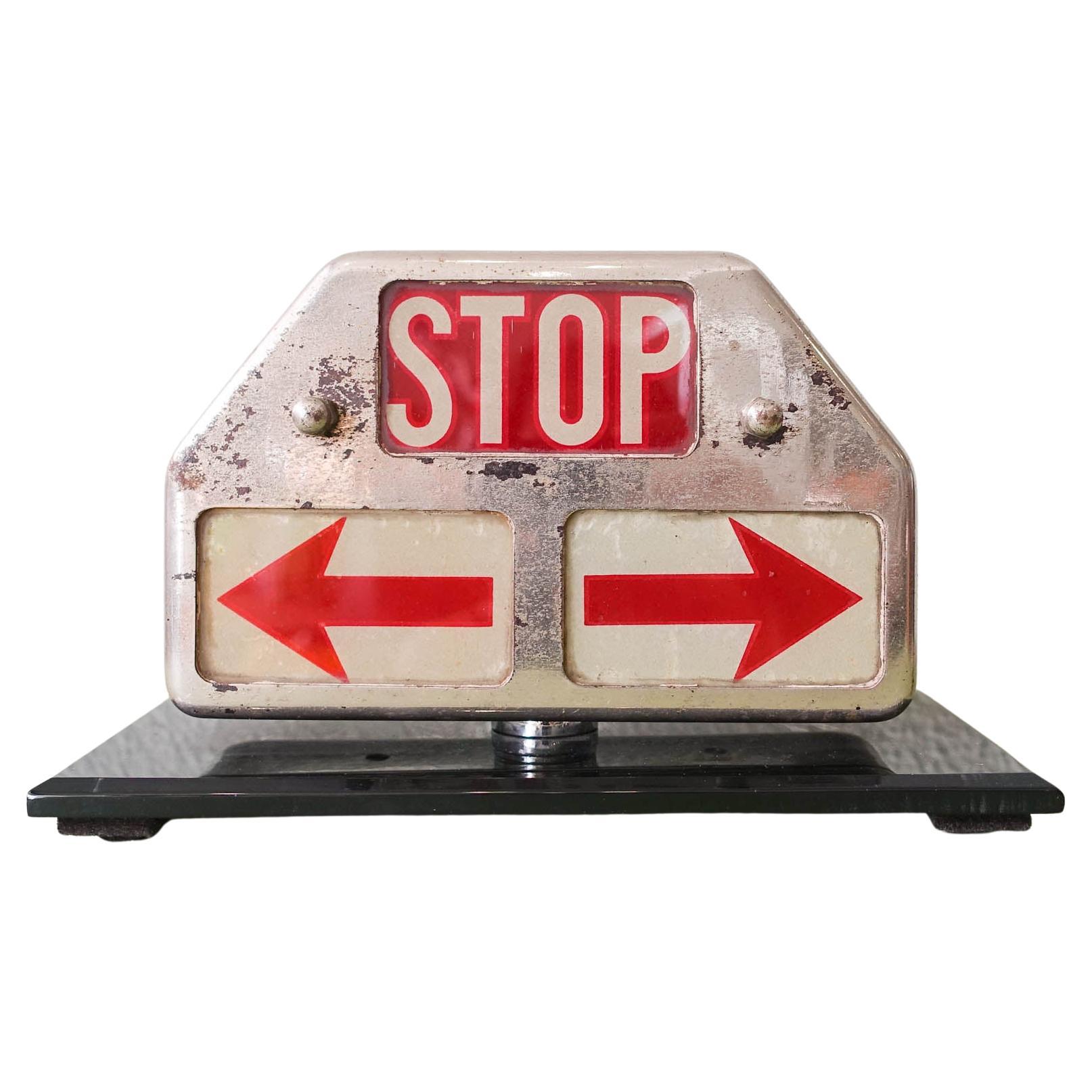 Vintage STOP Sign from Portuguese Taxi, 1970's For Sale at 1stDibs