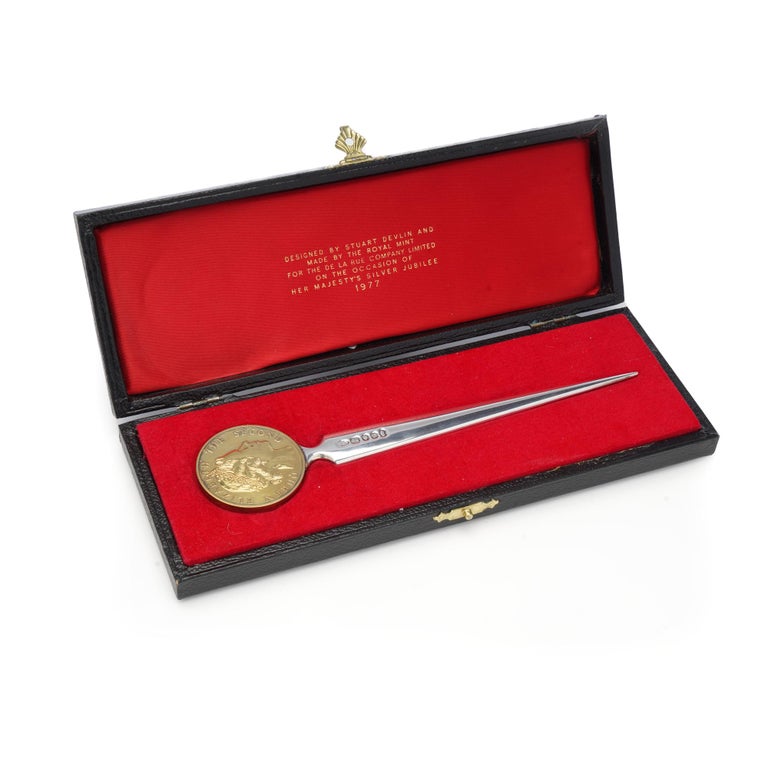 Vintage Stuart Devlin 925 Sterling Silver Commemorative Letter Opener ...