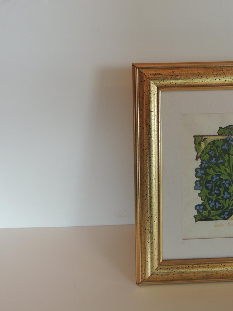 Vintage Style Hand Painted Alphabet Letter "T" Framed Art For Sale at ...