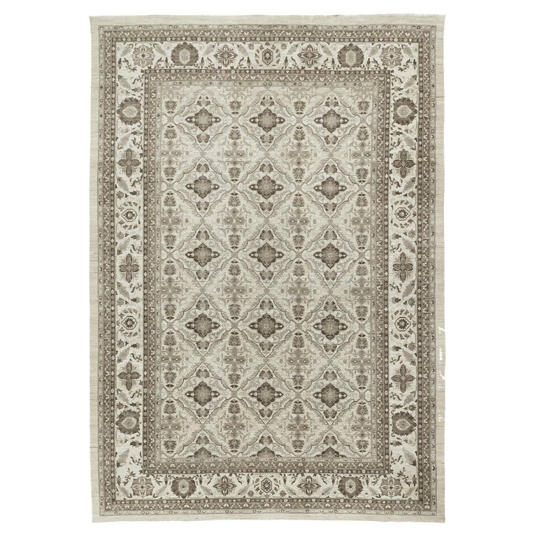 Vintage Style Mahal Panel Design Rug D5393 For Sale at 1stDibs