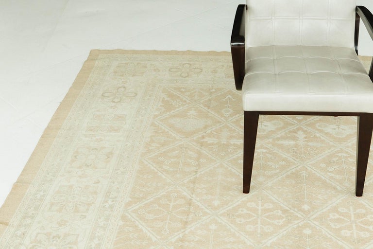 Vintage Style Mahal Panel Design Rug For Sale at 1stDibs
