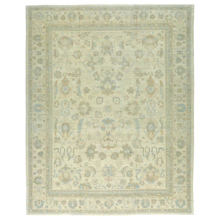 Vintage Style Oushak Design Rug For Sale at 1stDibs