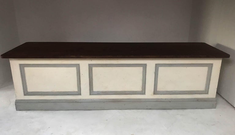 Vintage Style Painted Pine Shop Counter For Sale at 1stDibs