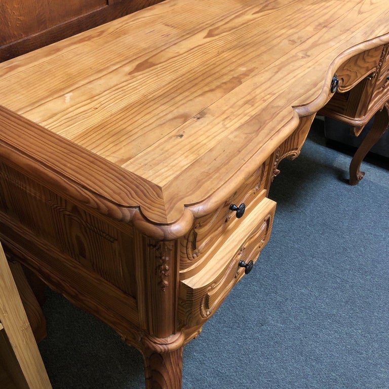 Vintage Style Pine Writing Desk For Sale at 1stDibs