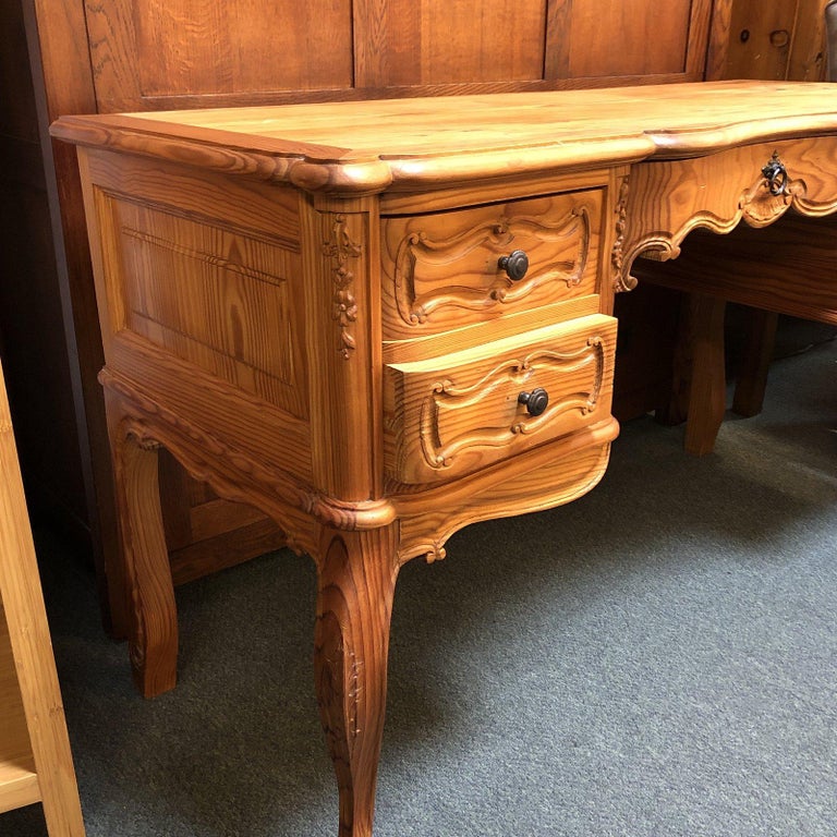 Vintage Style Pine Writing Desk For Sale at 1stDibs