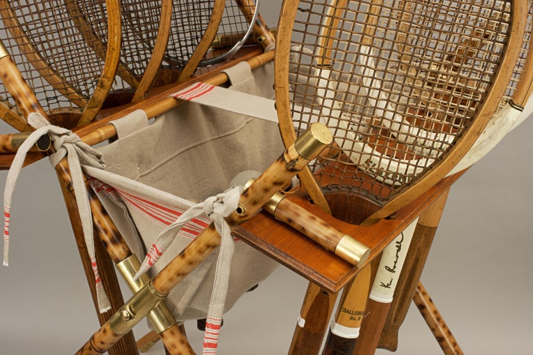 Vintage Style Tennis Ball Hopper and Racket Display Stand at 1stDibs