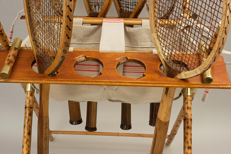 Vintage Style Tennis Ball Hopper and Racket Display Stand at 1stDibs