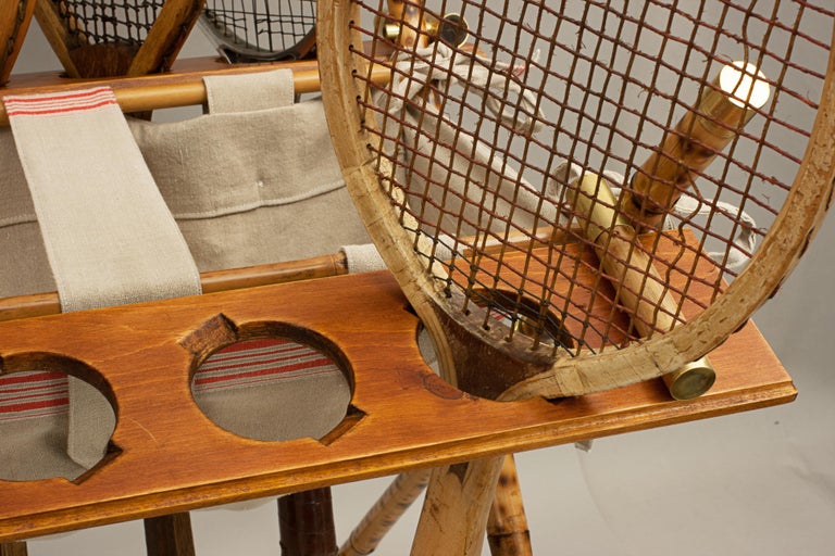 Vintage Style Tennis Ball Hopper and Racket Display Stand at 1stDibs